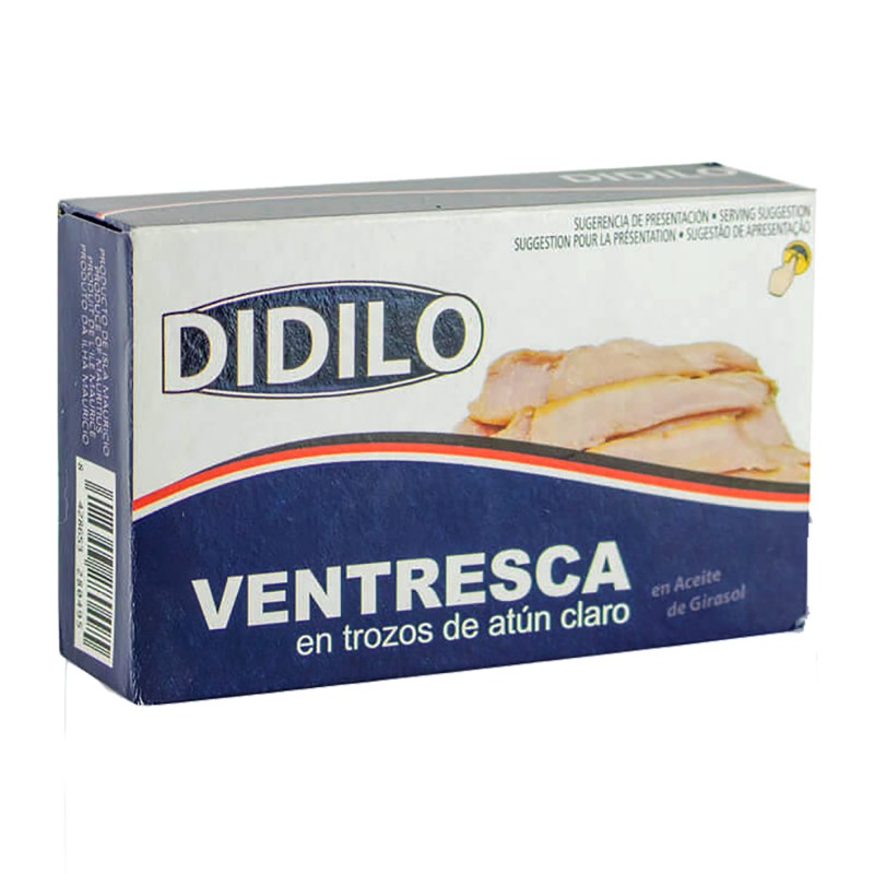 Ventresca de Atùn Claro en Trozos en Aceite Girasol Didilo – DISTRI ORTIZ